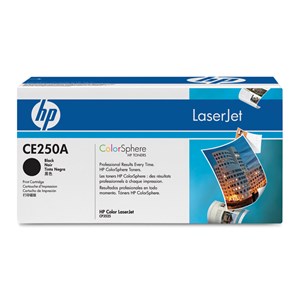 HP CE250A, 504A Black Toner Cartridge, 5000 Pages